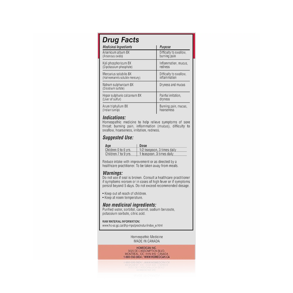 Homeocan kids 0-9 throat ease syrup 100 ml