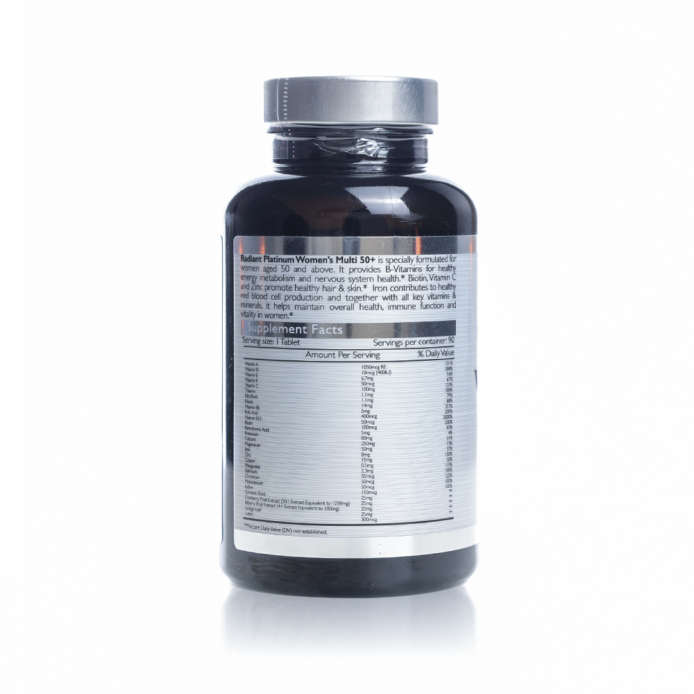 Radiant Platinum Multivitamin Women’s 50+ – 90 Tablets