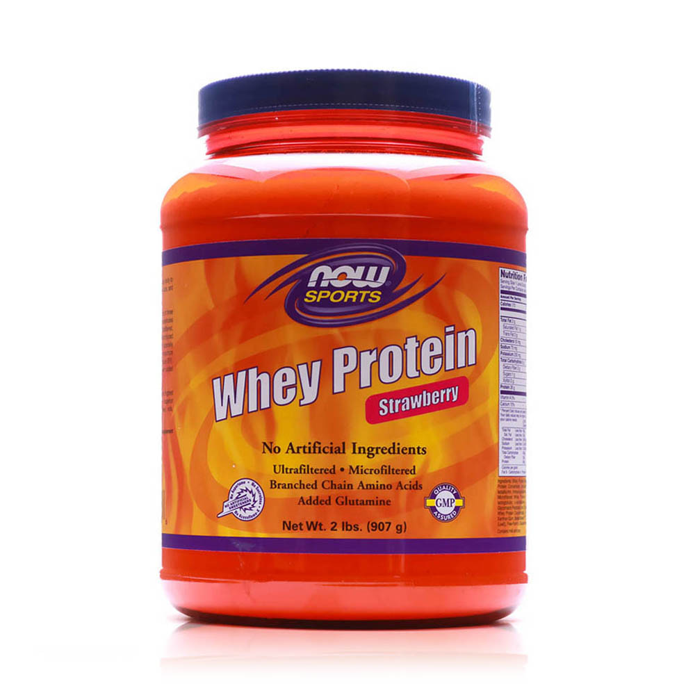 NOW Sports Whey Protein – Strawberry, 2 lb